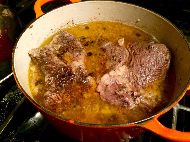 Slow-Cooked Beef with Juniper Berries – Cooking from Books