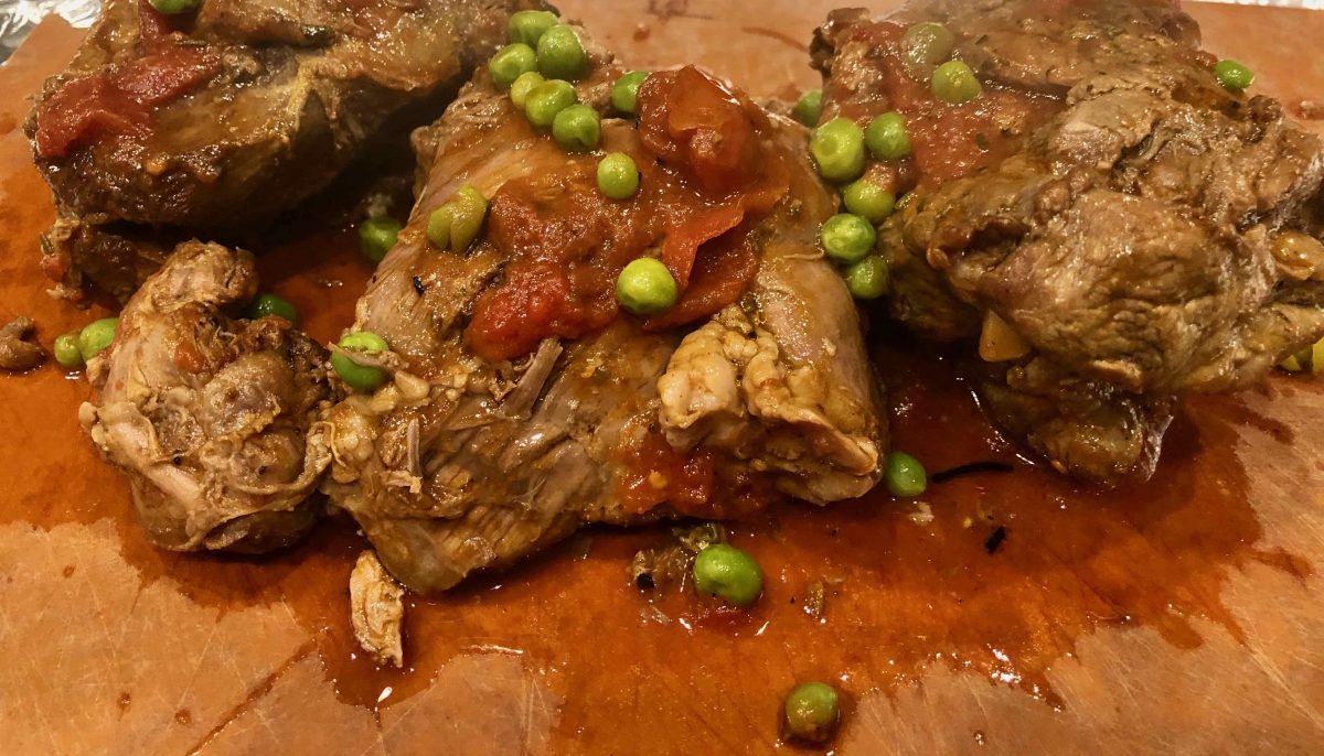 Tuscan Lamb & Peas – Cooking from Books