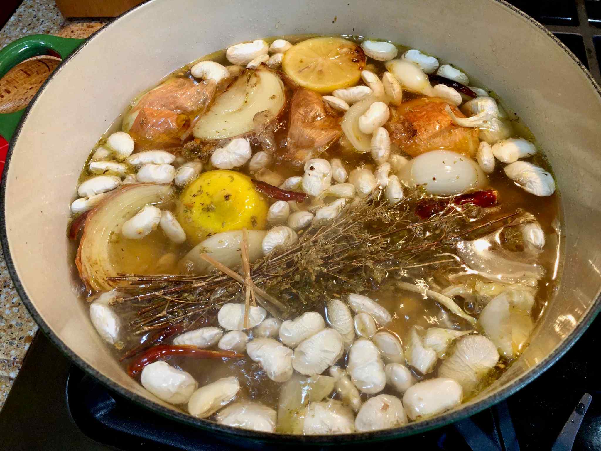 Royal Corona Bean and Wild Mushroom Stew – Cooking from Books
